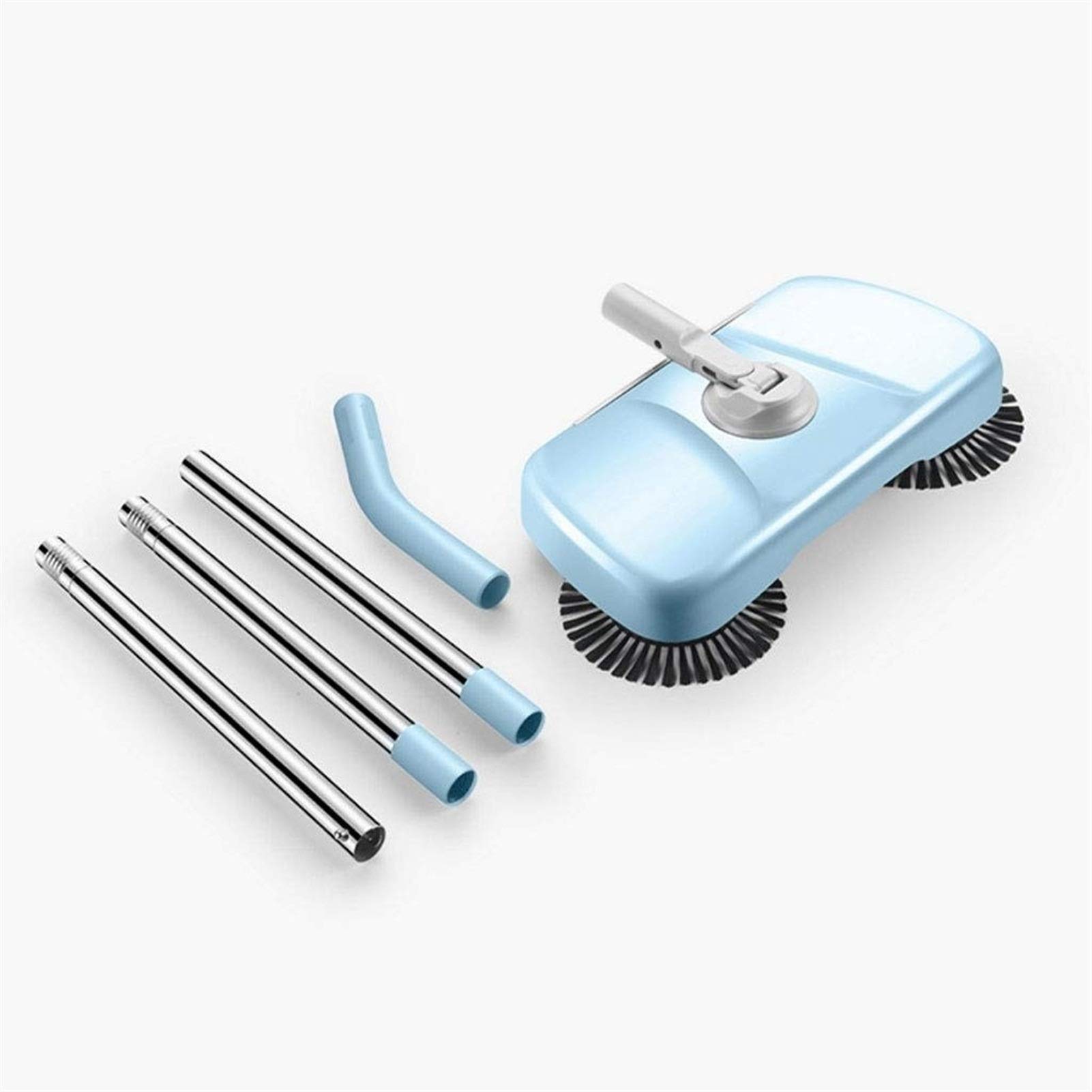 HEMFV Hand Push Sweeper Lazy Broom Mop Broom Dustpan Set Carpet Cleaner Robot Vacuum Cleaner Desk Cleaner Automatic Sweeper (Color : Blue)