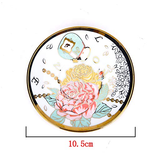 DaGiBayCn 20 Piece European Ceramic Tea Set Coffee set Porcelain Tea SetWith Metal Holder,flower tea set Red Rose Painting,160ML/Cup,460ML/Pot (Large version).