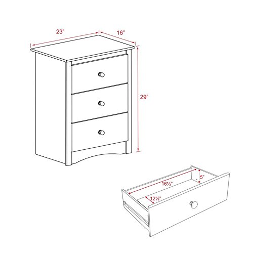 Home Square Contemporary 3 Piece Bedroom Set with Bedroom Dresser and 2 Piece 3-Drawer Nightstand in Black