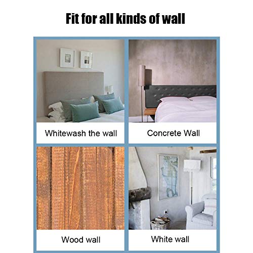 NARAMAX 20PCS White Non-Trace Wall Picture Hook Plastic Powerful Concrete Hard Wall Drywall Picture Hooks Frame Wedding Photos Mirror Wall Studs Hardwall Painting Hangers (M Size)