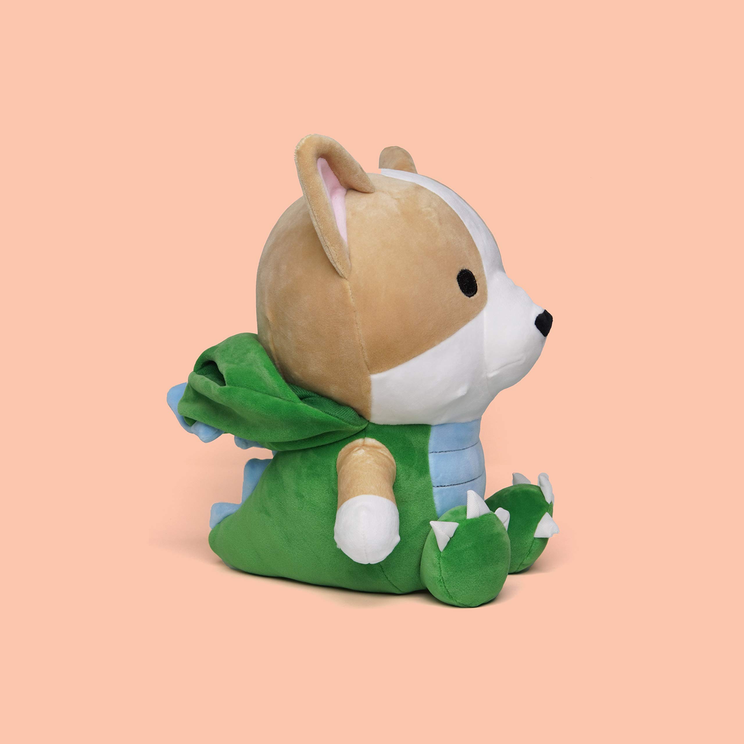 Avocatt Corgi Dino Plush Toy - 10 Inches Dinosaur Plushie Stuffed Animal - Hug and Cuddle with Squishy Soft Fabric and Stuffing - Cute T Rex Gift for Boys and Girls