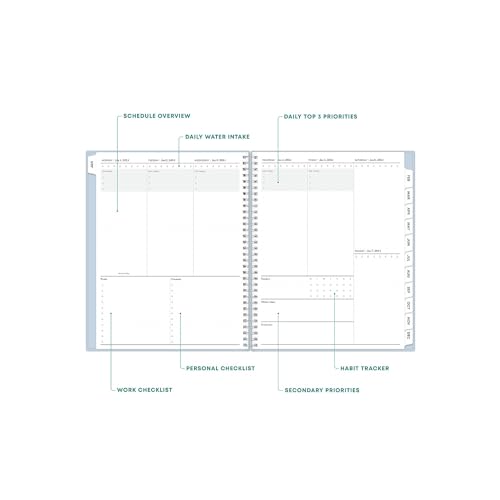 2024 Blue Sky 8.5-inch x 11-inch Weekly & Monthly Planner, Blue (143699)