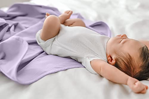 The Ollie Swaddle Bundle (Lavender & Meadow) - Helps to Reduce The Moro (Startle) Reflex -Made from a Custom Designed Moisture-Wicking Material-No overheating-Size Adjustable for All Months of Babies