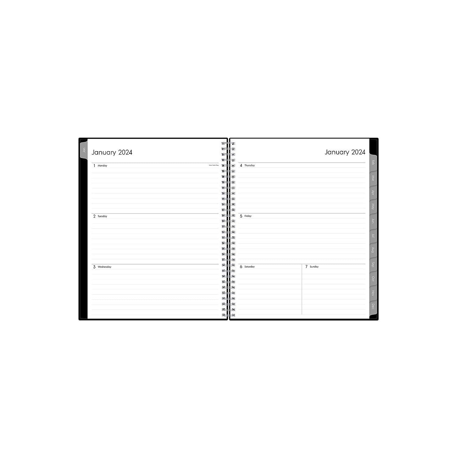 2024 Blue Sky Enterprise 8.5-inch x 11-inch Weekly & Monthly Planner, Black (111288-24)