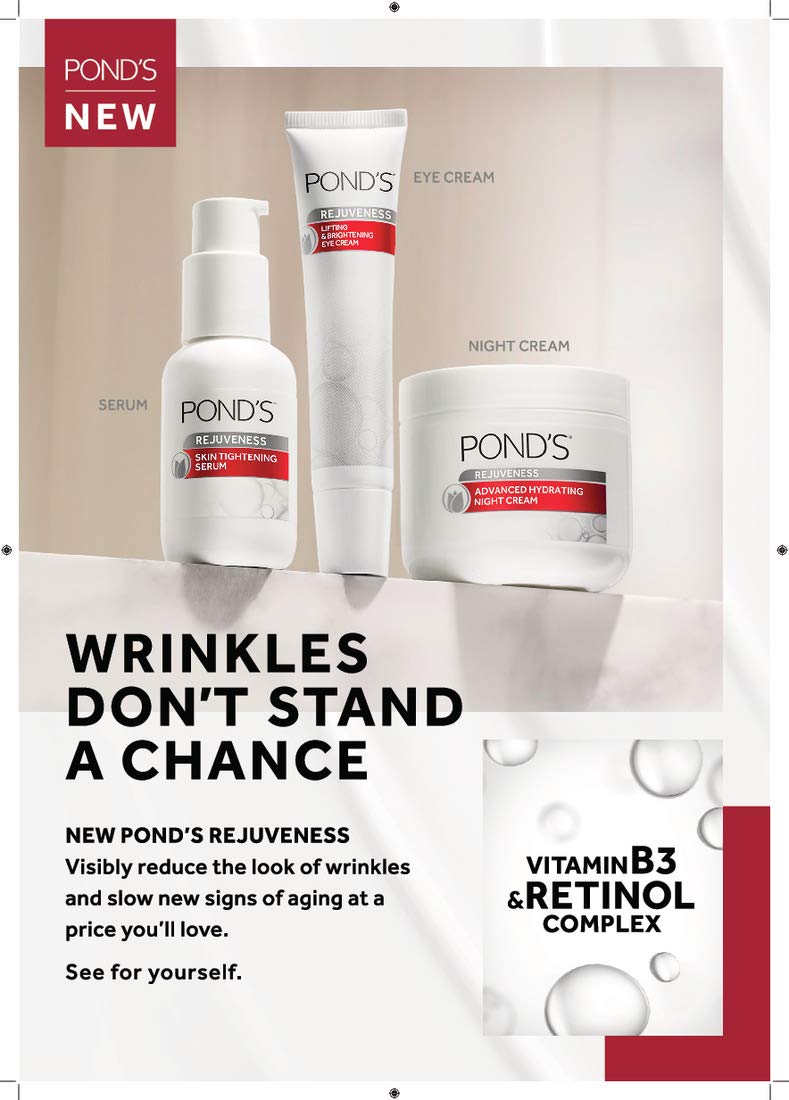 Pond's Rejuveness Brightening Under Eye Cream for Wrinkles with Vitamin B3 and Retinol Complex, Daily Anti-Aging Eye Cream Cr1 fl oz, 3 Pack