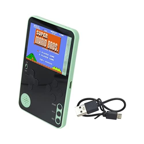 2.4 Inches Screen Handheld Game Consoles, Retro Mini Game Player with 500 Classic FC Games, Good Present for Kids, Xmas Gift Mix Colors (Blue)