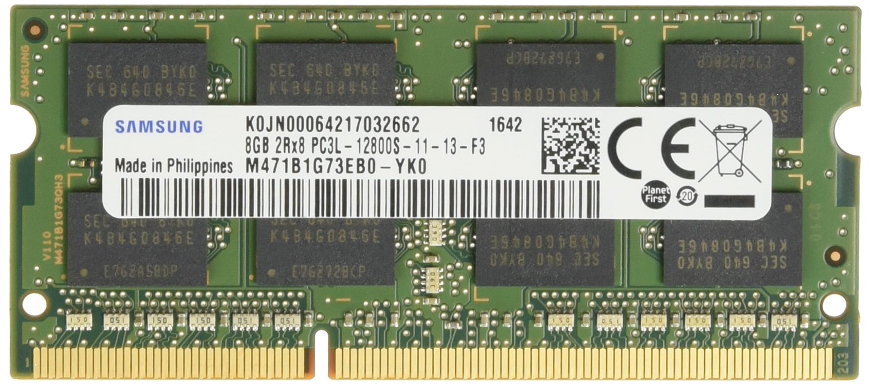Dell 8GB DDR3L-1600 PC3L-12800 204Pin Sodimm Low Voltage RAM Memory Upgrade P/N SNPN2M64C/8G