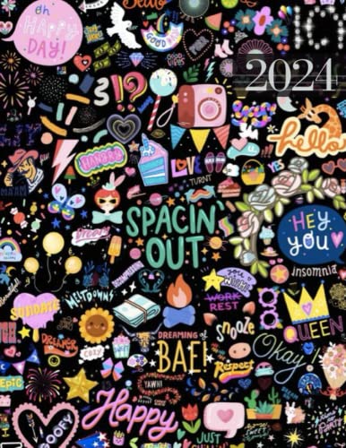 2024 Diary: A4 Week To View-January 2024 to December 2024 Daily Planner Organiser Calendar Overview-Dated From January To December