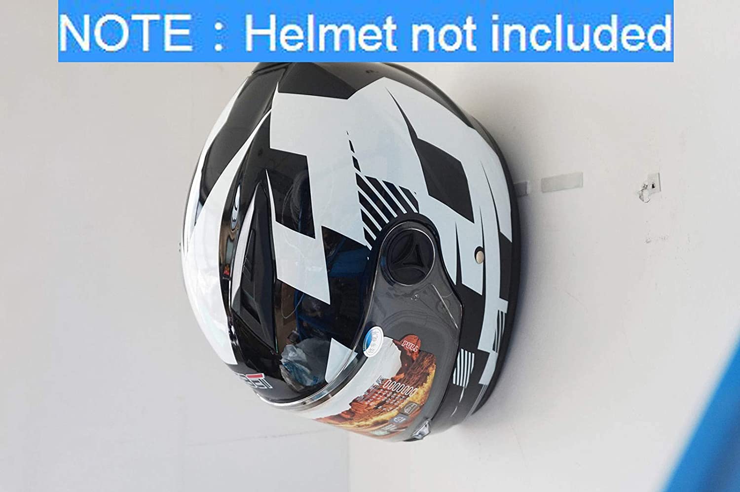 Pmsanzay 2/PK Helmet Holder Hook, Sturdy Helmet Display Rack, Wall Mounted Helmet Storage Rack Hanger, for Motorbike Jacket Wall Display Rack, Stainless Steel- Hardware Included Easy to Install.
