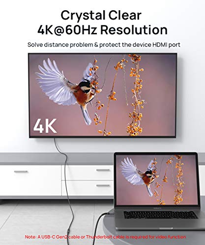 USB C Extension Cable 2M/6.6FT, JSAUX USB C 3.2 Extender Cord Male to Female Support PD ππ¬π¬π/5A Fast Charging, 10Gbps Sync Transfer Compatible with Steam Deck, USB C Hub, MacBook/iPad Pro, Magsafe