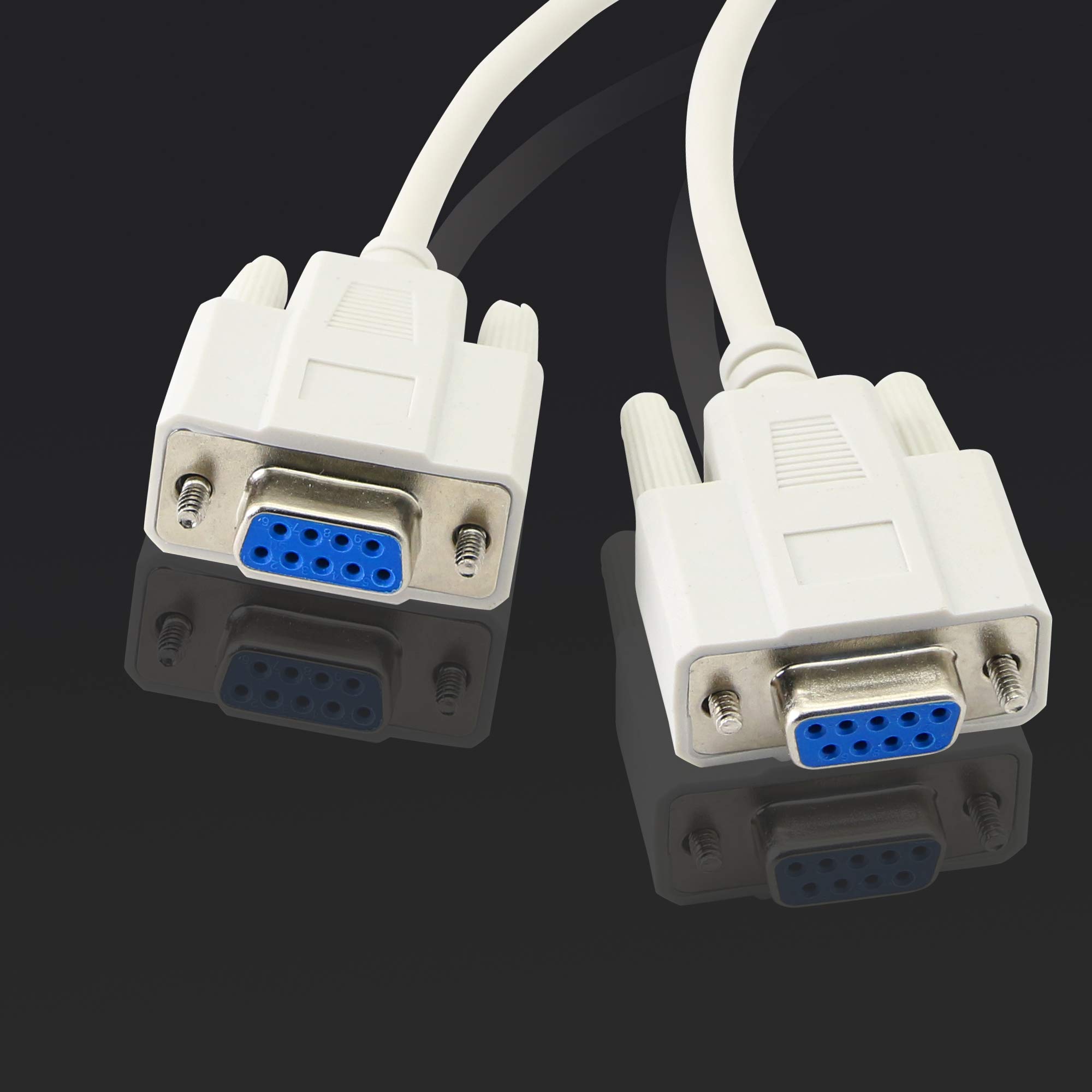 PNGKNYOCN 30cm DB9 Y Splitter Cable DB9 9 Pin 1 Male to 2 Female Rs232 Serial Splitter Adapter Straight-Through Cable YOUCHENG for Connect Various Serial Interface Devices