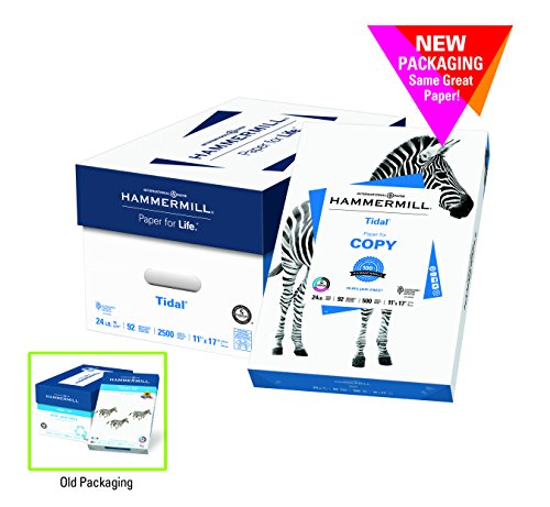Hammermill Printer Paper, 24 lb Tidal Copy Paper, 11 x 17-1 Ream (500 Sheets) - 92 Bright, Made in the USA, 162360R
