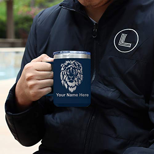 LaserGram 15oz Vacuum Insulated Coffee Mug, Military Helicopter 1, Personalized Engraving Included (Navy Blue)