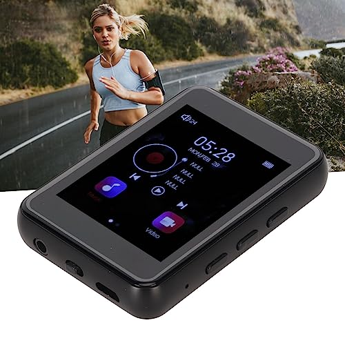 2.4inch Full Touchscreen MP3 Player with Bluetooth 5.0, Lossless MP4 MP5 Music Player with Built in Speaker, FM Radio Recorder