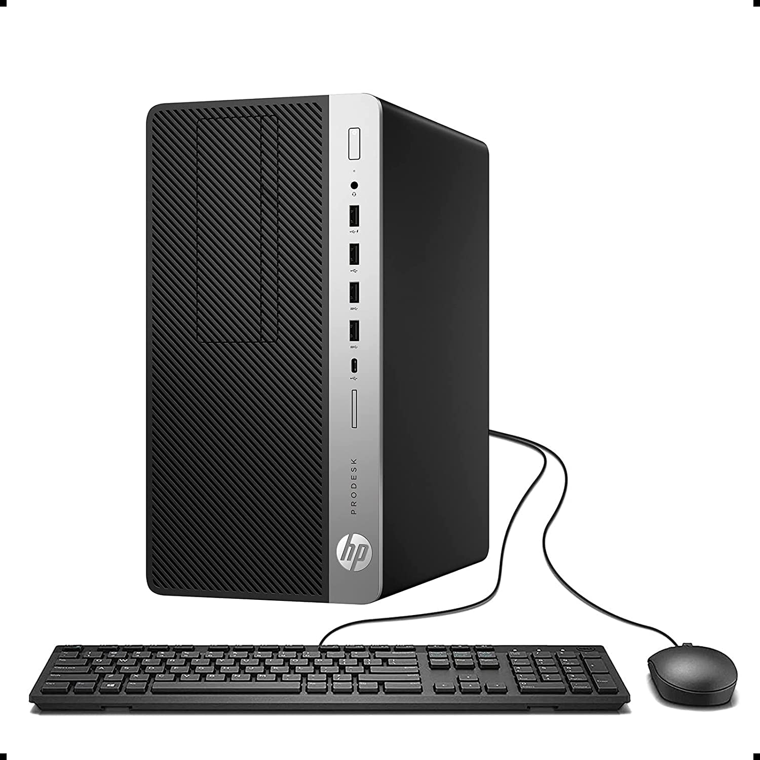 HP EliteDesk 800 G3 Tower Computer PC, Intel Quad Core i5-6500 up to 3.6 GHz, 8G DDR4, 500G, WiFi, Bluetooth, Windows 10 Pro 64 Bit-Supports English/Spanish/French (Renewed)
