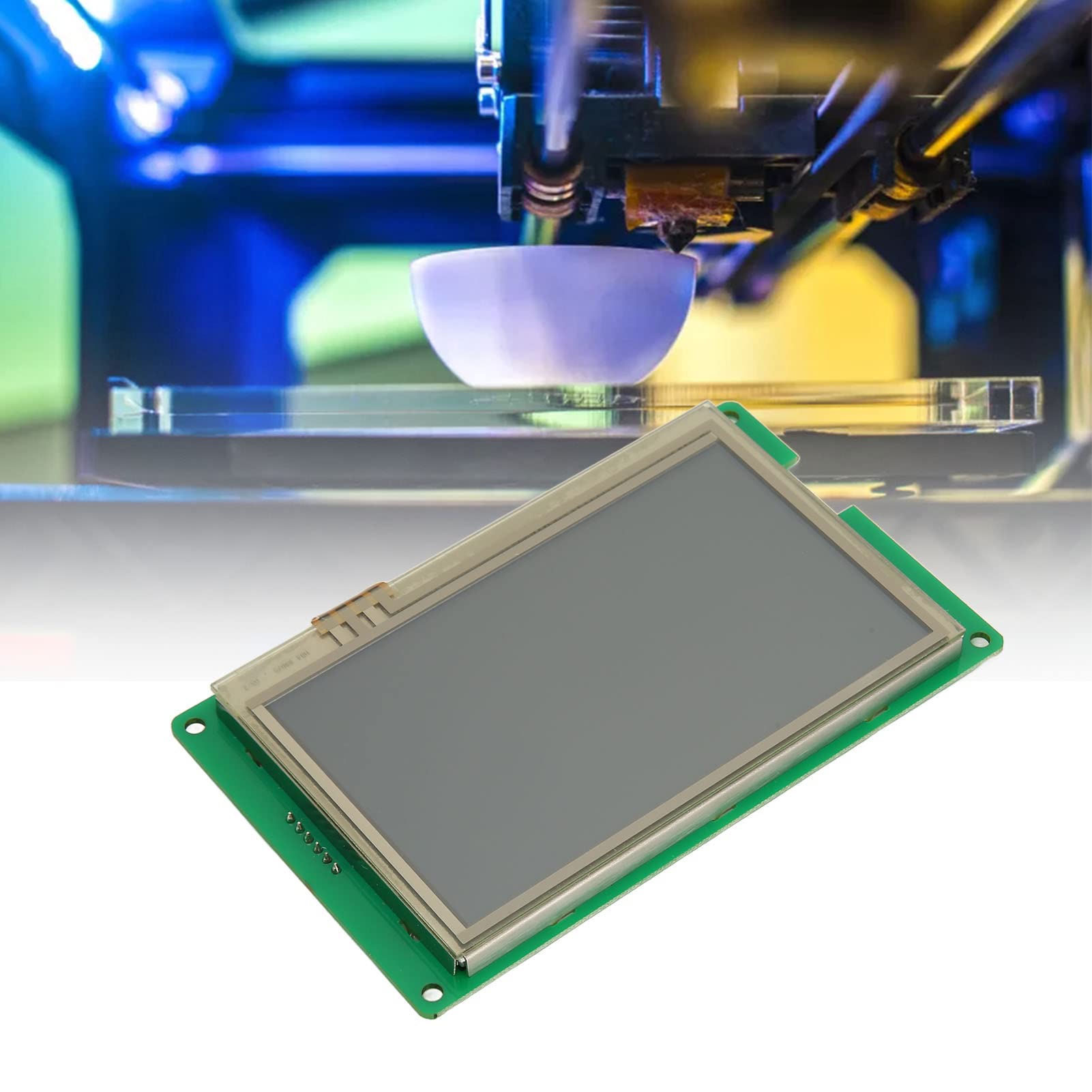 3D Printer Display for CR-10S Pro, 4.3in HD Colour Touch Screen, 180mA 5V 300nit Luminance FCC 10Pin Interface.
