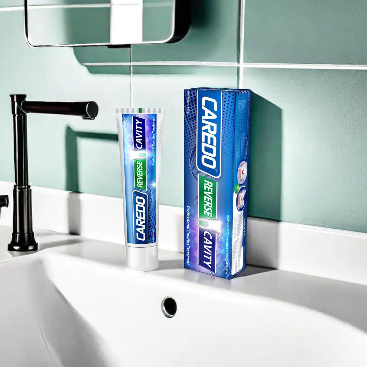 CAREDO Cavity Reversal Hydroxyapatite Toothpaste for Adults, Cavity Tooth Filler as Home Cavity Repair, Fluoride Free Reverse Cavities Treatment for Tooth Decay Repair, Remineralizing Repair 3.52OZ