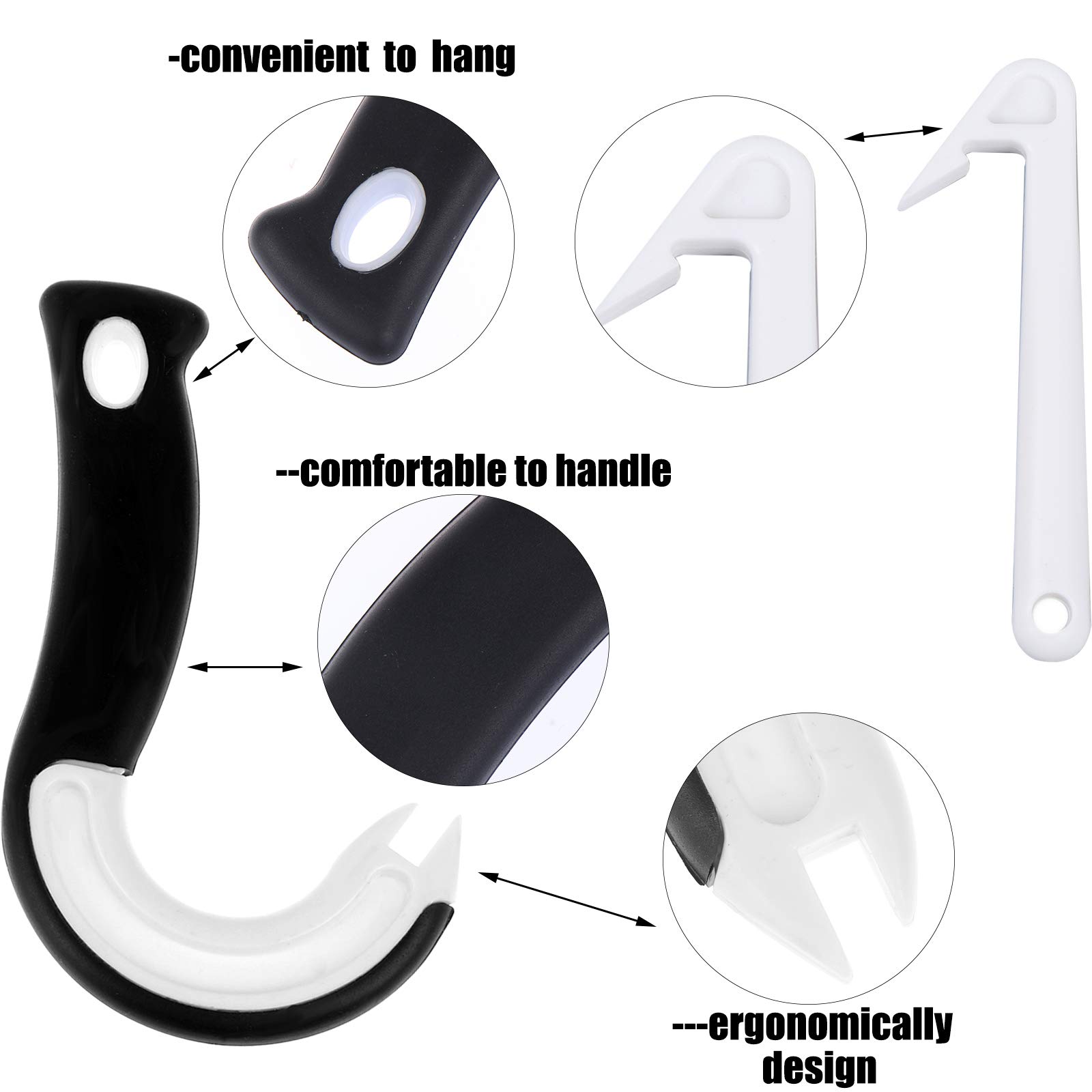 4 Pack Easy Open Ring Pull Can Opener Easy Grip Opener Ring-Pull Helper for Ring Pull Tab Cans Tins Bottles, 2 Sizes