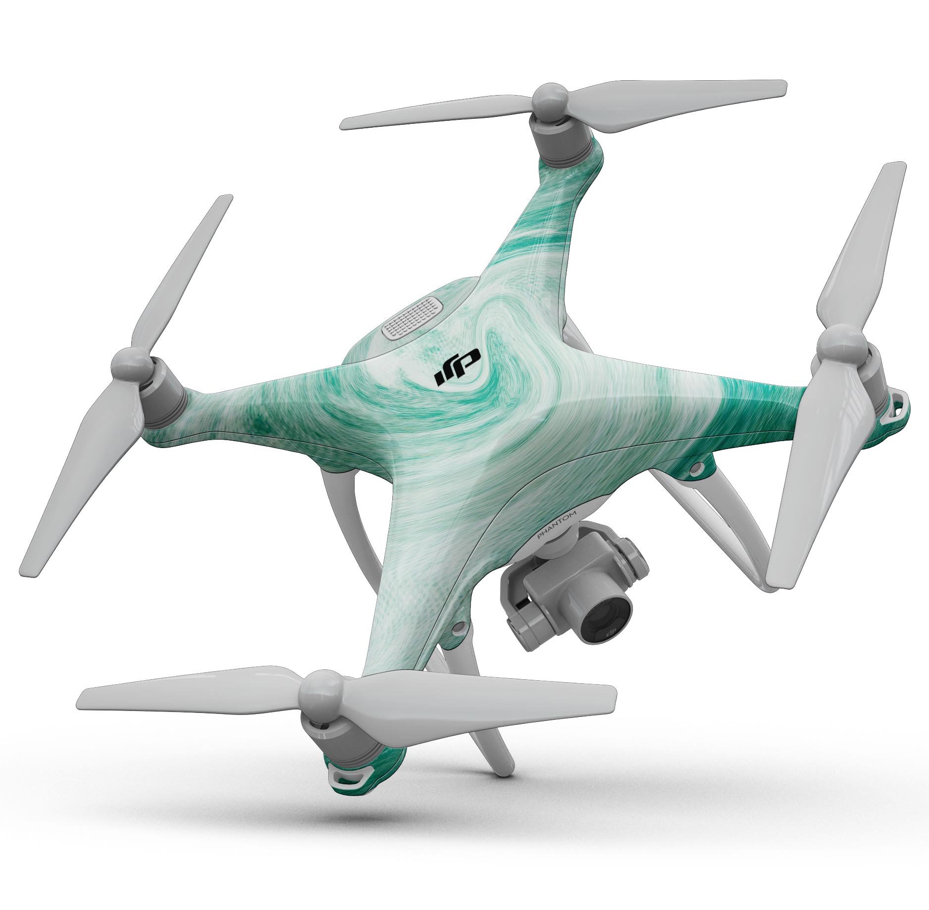 Design Skinz Design Skinz Swirling Mint Acrylic Marble Full-Body Wrap Decal Skin-Kit Compatible with The Drone DJI Phantom 3/Phantom 3 Pro