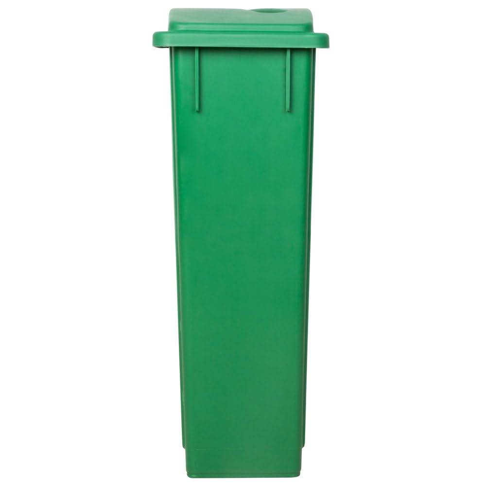 23 Gallon Slim Rectangular Recycling Can and Lid with Slot Tash Can Waste Bin Kitchen Trash Can (Green)