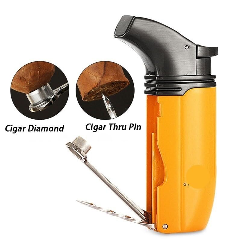 2024 New Lighter 3-Piece Set, Windproof Flame, Transparent Gas Window, Reusable, Suitable for Boyfriend, Girlfriend, and Daily Use (Color : C3)