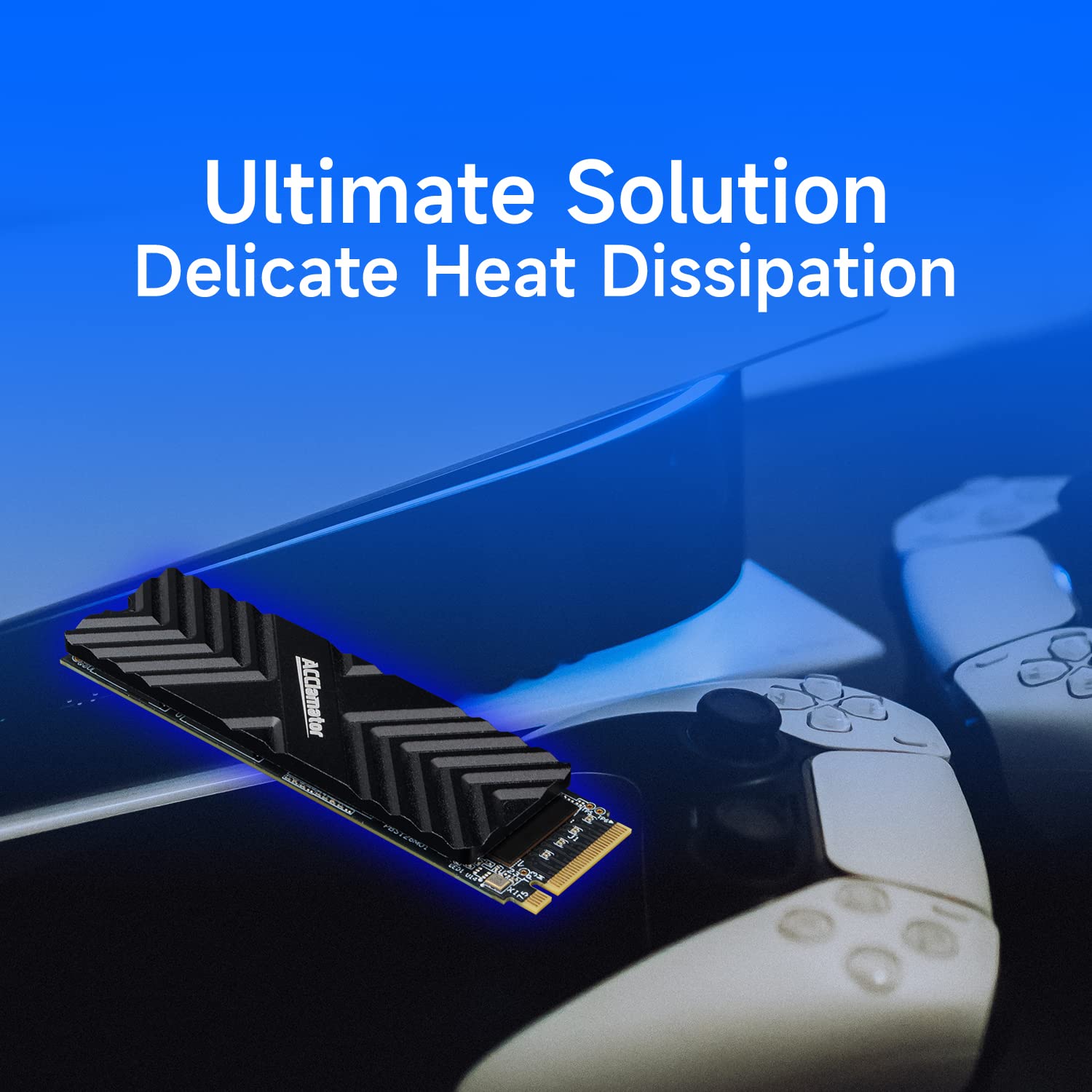 Acclamator 2TB PCIe 4x4 NVMe Read 7300 MB/s M.2 Solid State Drive Compatible with PS5 SSD Equipped with 2GB DDR4 Cache 2280 3D NAND TLC N70