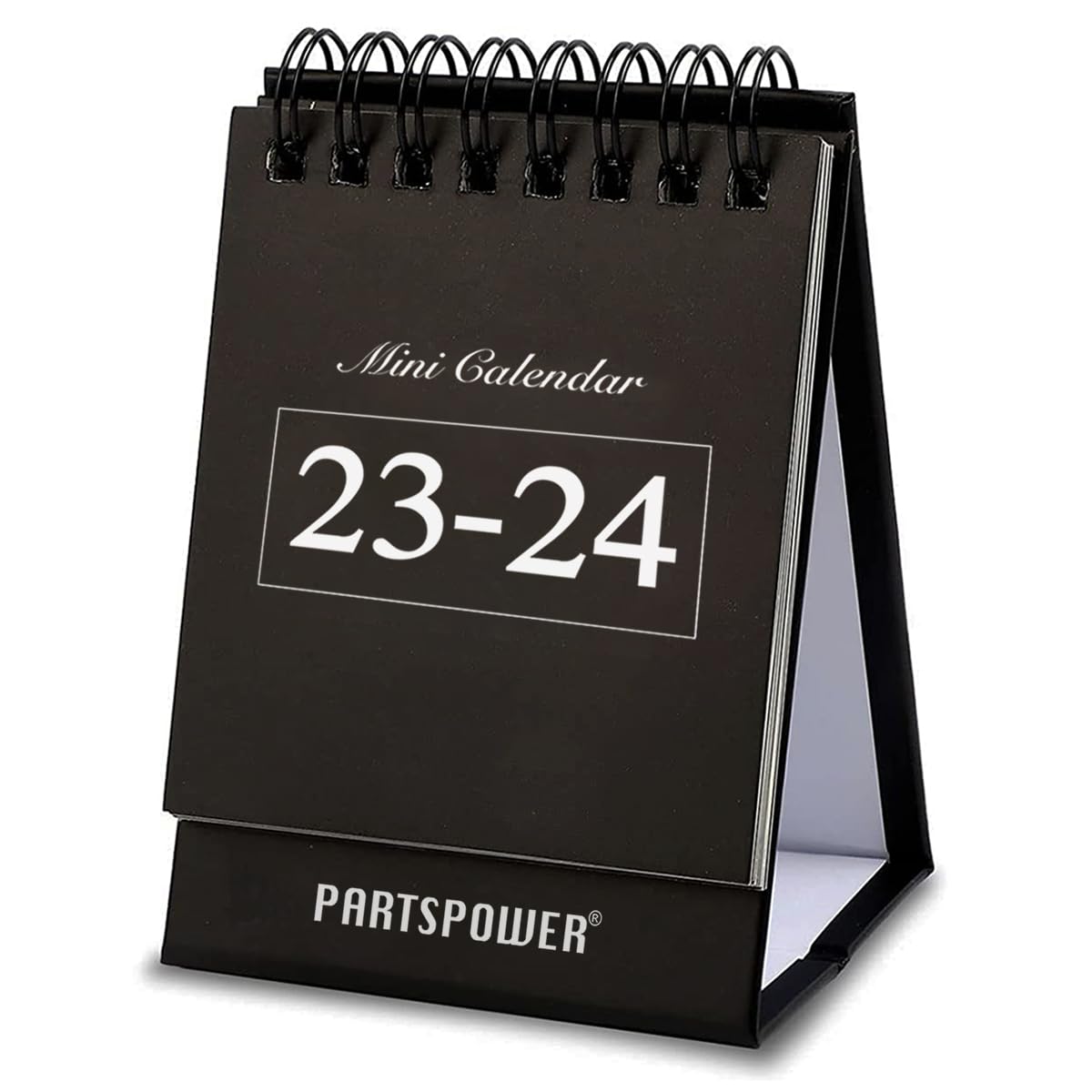 2024 Mini Desk Calendar Small Desk Calendar, 17 Months Runs from August 2023 to December 2024, 3x4.2 Inch Standing Flip Monthly Pages, 250gsm High Thickness Paper (Black)