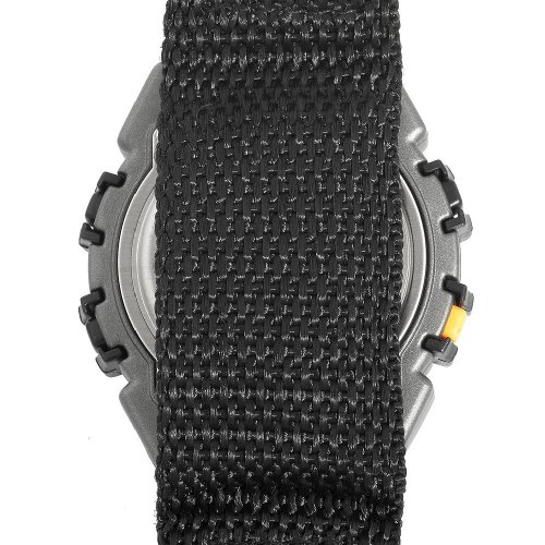 Armitron Sport Men's 406623 Chronograph Round Gray and Black Nylon Strap Digital Watch