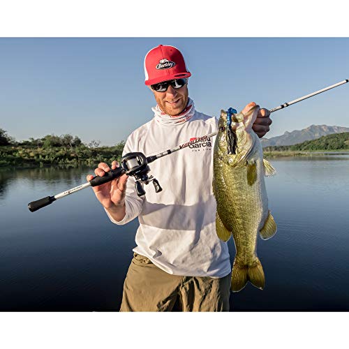 Abu Garcia 8’6” Ambassadeur S Fishing Rod and Reel Baitcast Combo, 1+1 Ball Bearings for Smooth Operation, 8’6” 2-Piece Rod