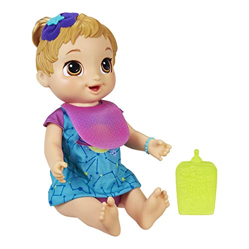 Baby Alive Baby Grows Up (Dreamy) - Shining Skylar or Star Dreamer, Growing and Talking Baby Doll, Toy with 1 Surprise Doll and 8 Accessories, Blue