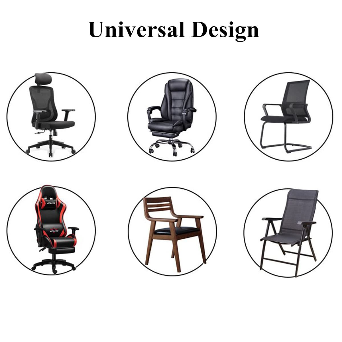 2pcs Office Chair Arm Covers, Ergonomic Chair Arm Pads with Memory Foam Armrest Elbow Pillow Forearm Pressure Relief for Office Chairs Gaming Chair (Black)