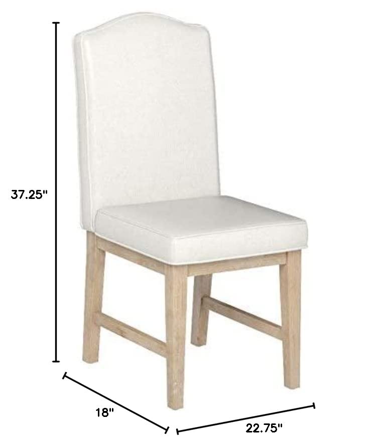 Classic White Wash Upholstered Dining Chairs by Home Styles