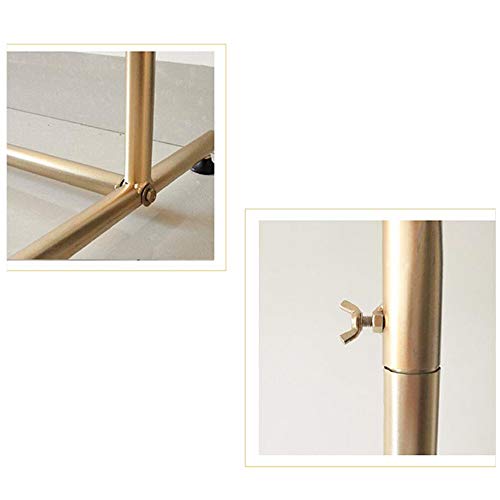Iron Floorstanding Hanging Carboot Display Rail,European Clothes Rail,Shelf The Mall,Solid/Golden / 150cm