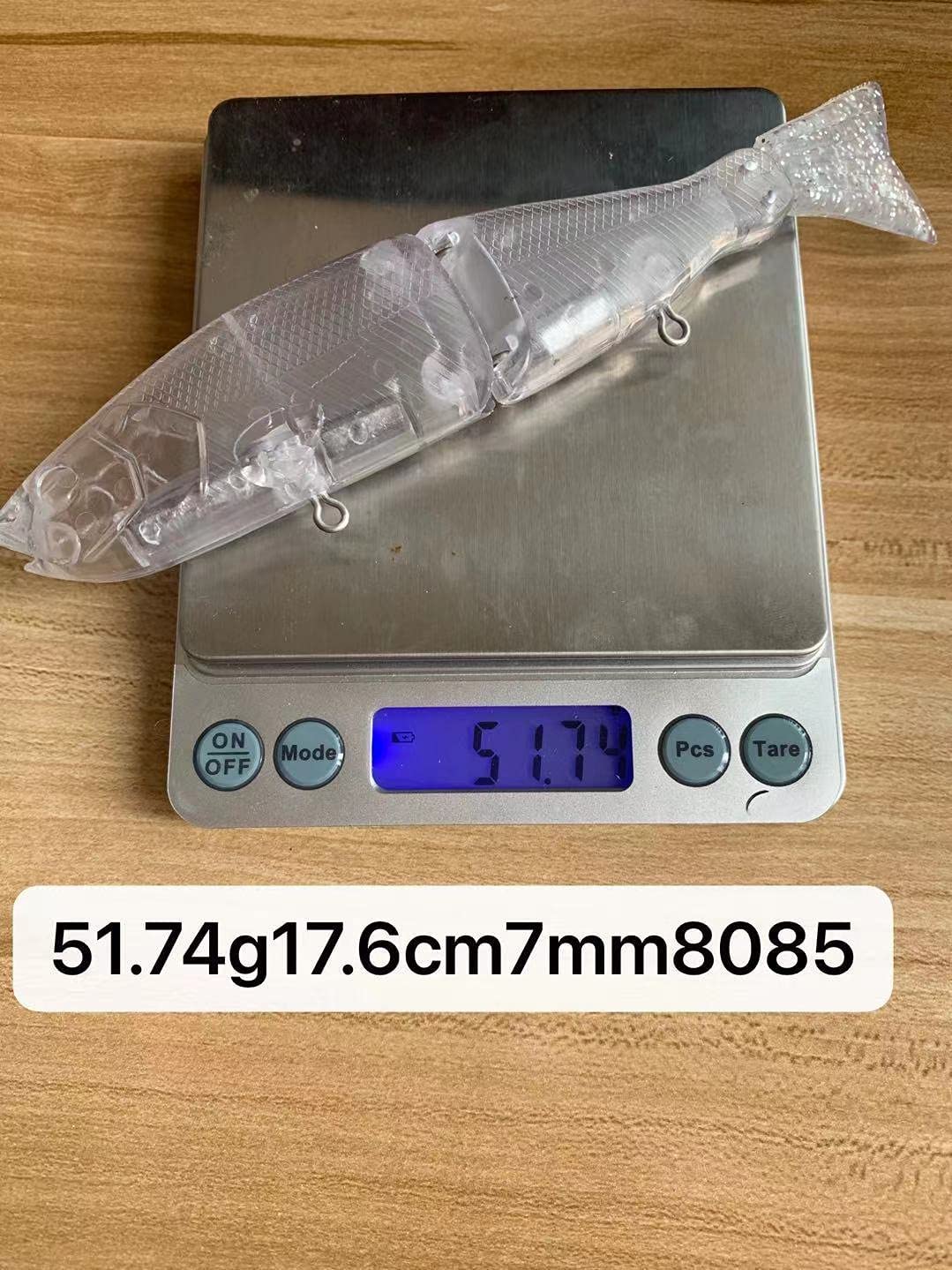 3PCS Unpainted Lure Blanks 51.74g 17.6cm with Free 7mm Eye Crankbait Simulation Blank Body Clear Hard Baits Trout Salmon Minnow Lure Popper Lures Topwater Freshwater 8085