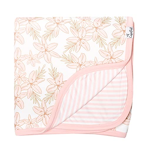 Large Premium Knit Baby 3 Layer Stretchy Quilt Blanket "Kiana" by Copper Pearl