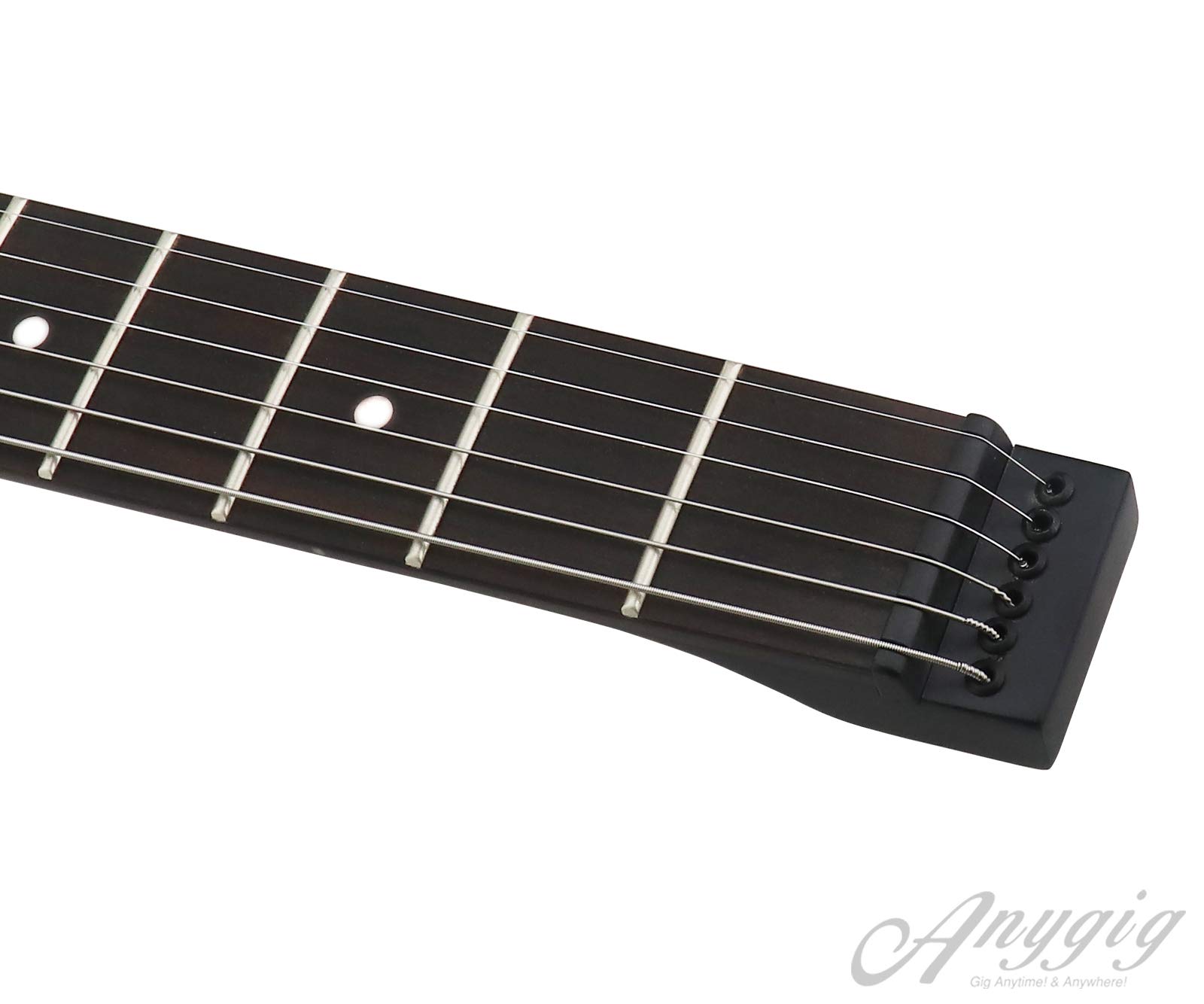 Anygig Electric Guitar Practice Portable Travel 82CM 1.6KG Black Matte 25.5" Full Scale with Gigbag Left Handed