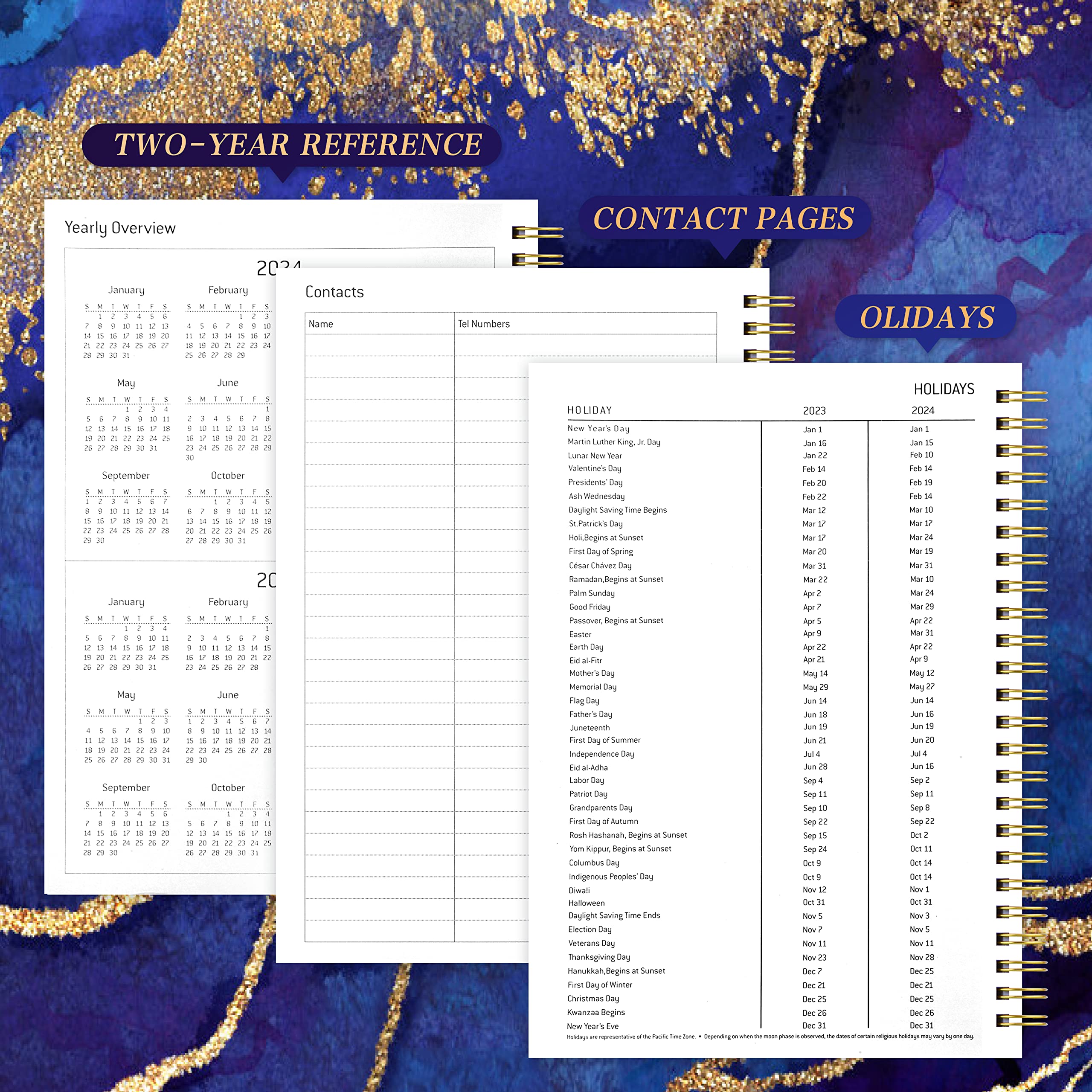 2024 Planner - 2024 Academic Weekly & Monthly Planner with Monthly Tabs, Daily Planner Yearly Agenda Calendar Organizer, Jan 2024-Dec 2024, 6.3" x 8.5"