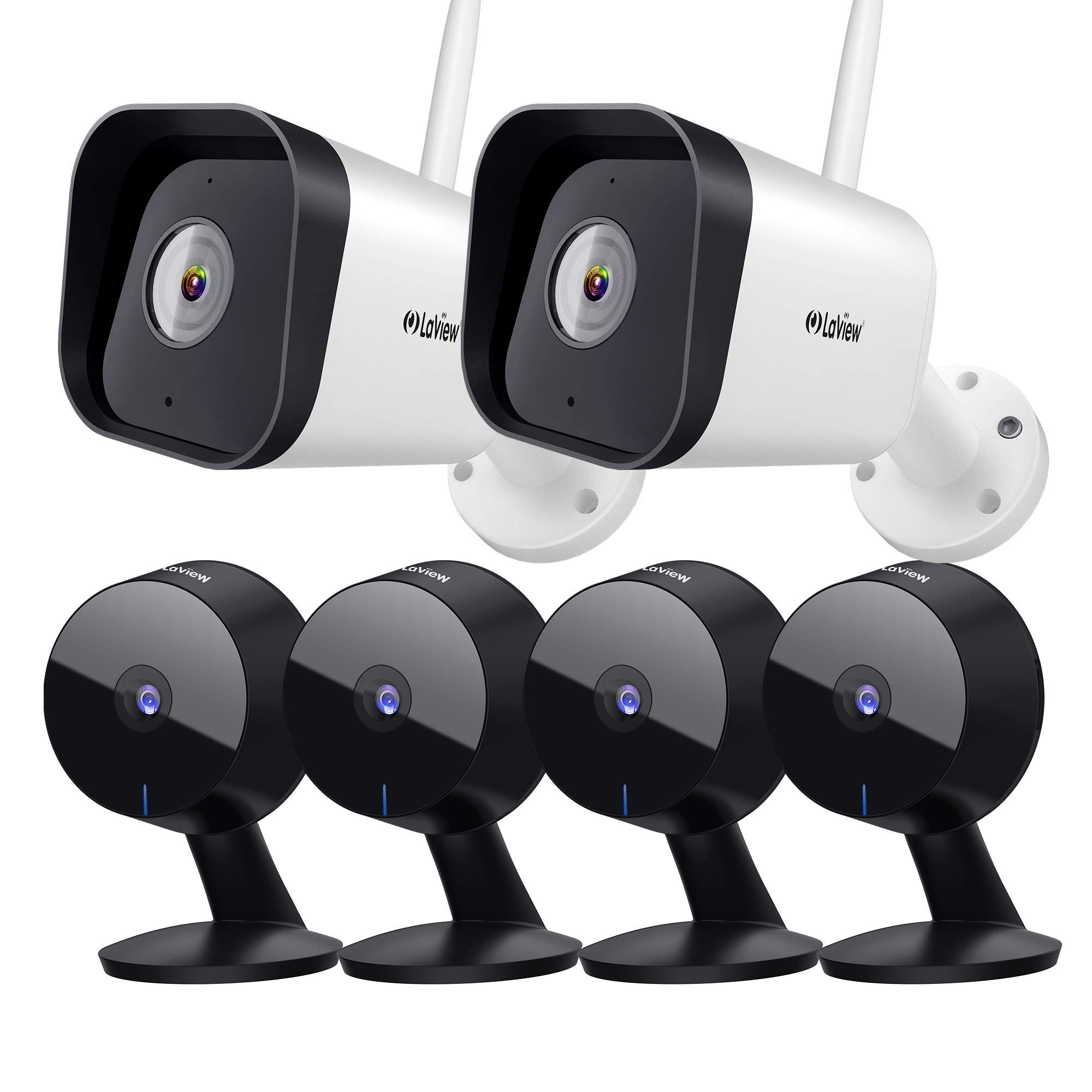 Laview Security Camera Outdoor 1080P HD,WiFi Cameras Waterproof,Home Security Cameras with AI Human Detection,Two-Way Audio,Night Vision,Compatible with Alexa,SD Slot&USA Cloud Storage(2 Pack)