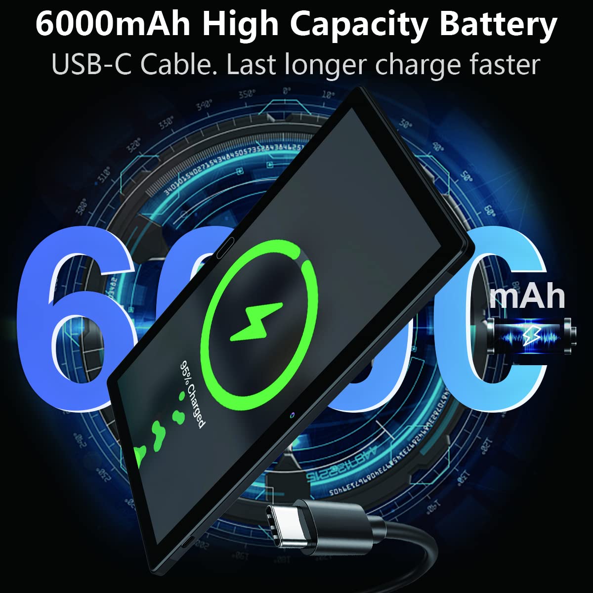 2024 Newest Tablet 10 Inch Android Tablets, 2 in 1 Tablet with 4+64/512GB Storage Octa-Core, Dual Sim Card Support 4G Cellular Tablet with Keyboard,13MP Camera, 6000mAh Battery, GPS, Bluetooth, WiFi