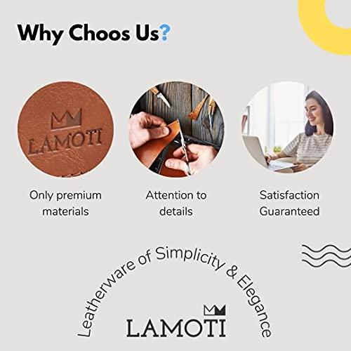 LAMOTI Leather Mouse Pad with Wrist Support, Ergonomic Mouse Pad with Silky Smooth Surface & Non-Slip Backing (Brown)
