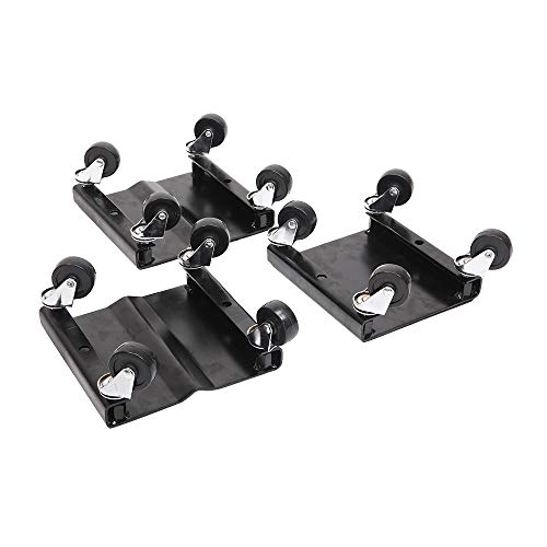 Anti-Sleep Snowmobile Sled Dolly Set of 3 1500 Lbs Load Capacity System Snow Mobile Plow Moving Rollers Dollies Movers, Black