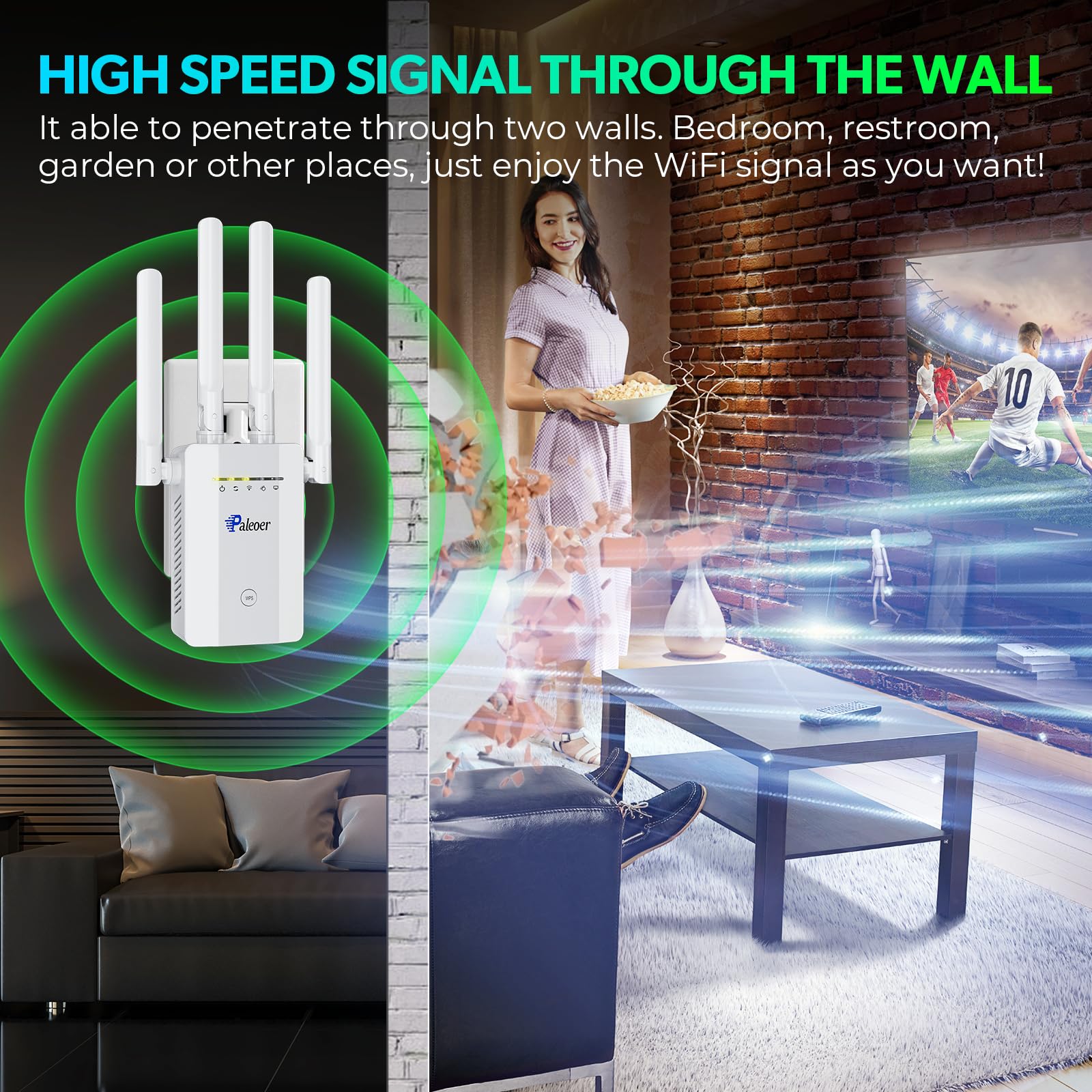 2024 Newest WiFi Extender Signal Booster The Longest Range up to 9995sq.ft, Internet Superboost