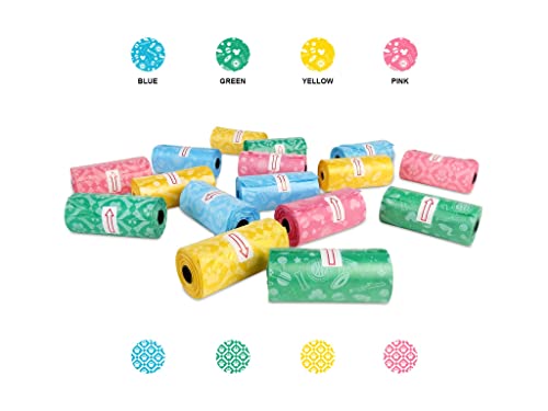 AKC Dog Poop Bags, 240 Bags 16 Rolls, Lavender Scent, Toy Print