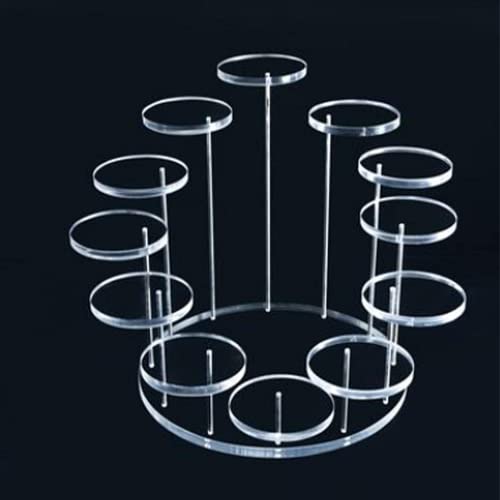 Acrylic Cupcake Stand for 12 Cupcakes, Round Display Stand Dessert Tower Serving Trays for Farmhouse Decor, Kitchen Decor, for Wedding Birthday Party(Size:Round)