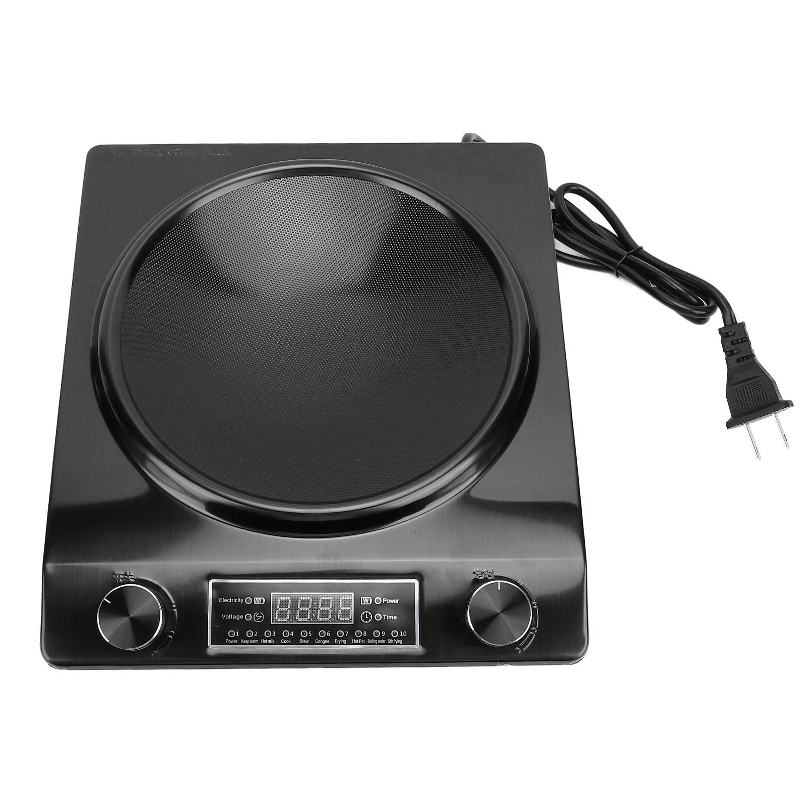 3500W Portable Induction Cooktop, Aluminum ABS Countertop Induction Cooker Hot Plate with Smart Touch Panel for Home Kitchen(us plug110V)