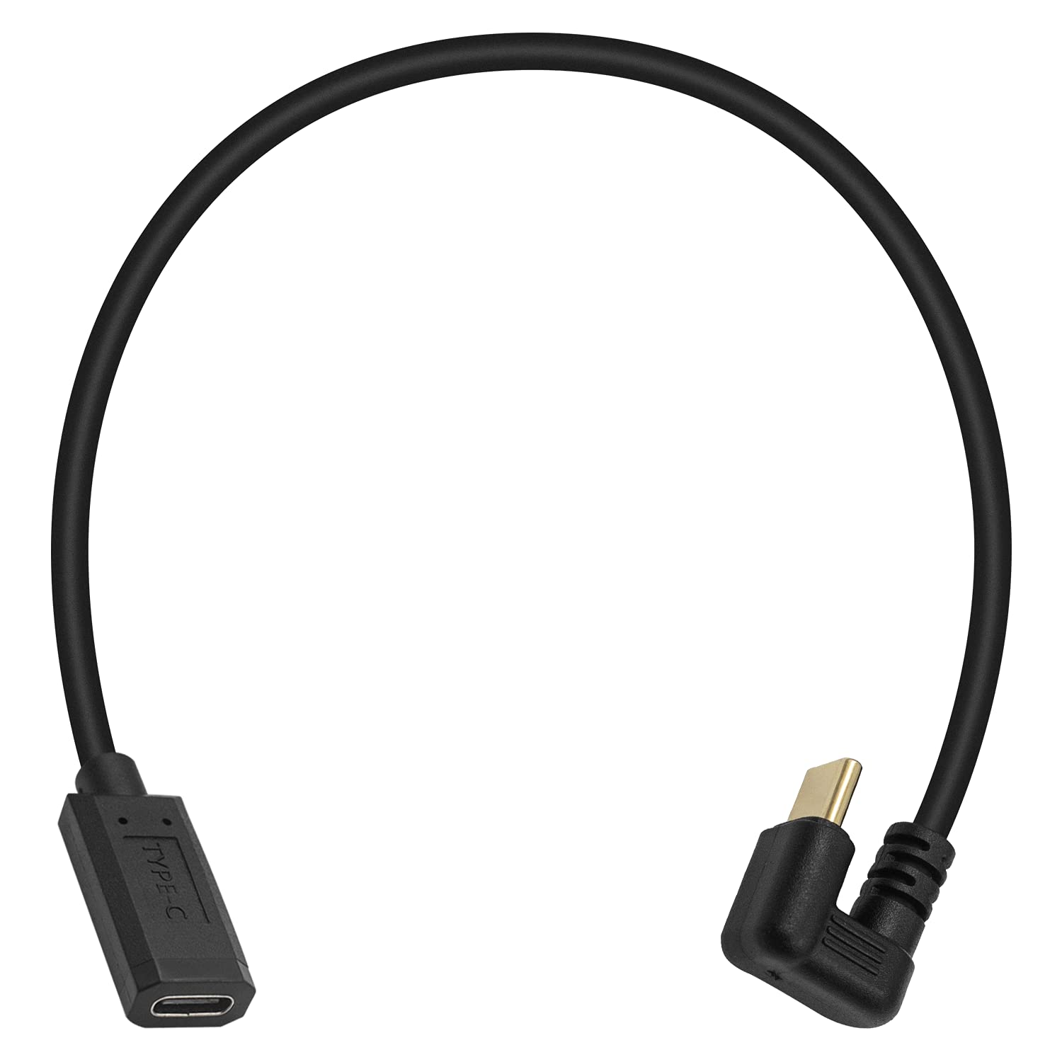 Poyiccot USB C Extension Cable Short, U Shape 180 Degree USB C Extender, 10Gbps 3A USB 3.1 Type C Male to Female Extension Cable for Smartphone, MacBook Pro & USB C Charger, 1ft/30cm