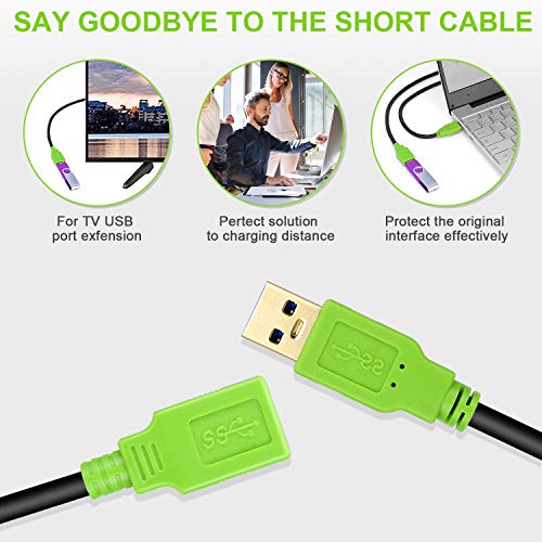 PPTVC USB 3.0 Extension Cable 20ft,USB 3.0 Extension Cable - A-Male to A-Female for Printer,Playstation, Xbox,USB Flash Drive,Card Reader, Hard Drive, Keyboard,Card Reader, Hard Drive,