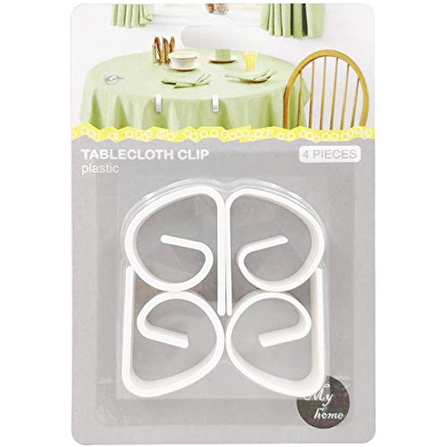 Panykoo Plastic Tablecloth Clip, Used for Restaurant Banquet Wedding Graduation Party and Outdoor Picnic Table Cloth Fixing (4 PCS)