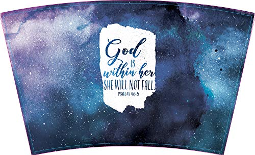 Elanze Designs God is Within Her She Will Not Fall Stainless Steel 16 oz Travel Mug with Lid