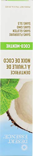 Desert Essence Tea Tree Oil Toothpaste - Coconut Mint - 6.25 Ounce - Refreshing Taste - Complete Oral Care - Baking Soda - Sea Salt - Pure Essential Oil - Fights Against Sugar Acids - Zinc Citrate